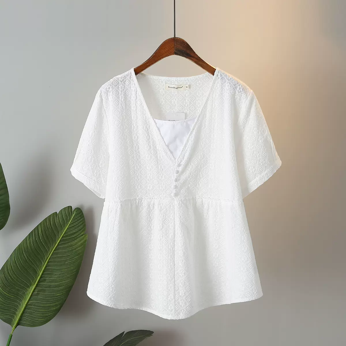 (XL-4XL) Plus Size Lace Babydoll Short Sleeve Blouse (EXTRA BIG SIZE) – Pluspreorder