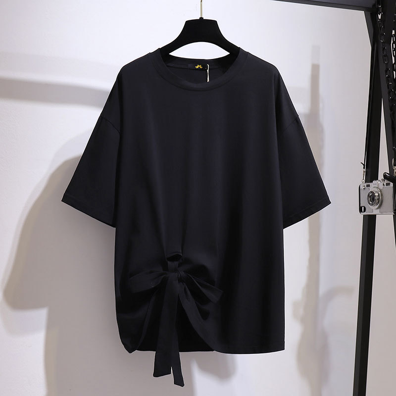 (2XL-6XL) Plus Size Side Tie Tee (EXTRA BIG SIZE) – Pluspreorder