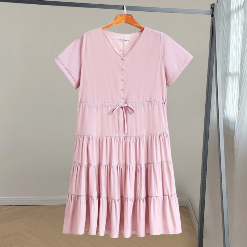 (4XL-10XL) Plus Size Light Pink Dress (EXTRA BIG SIZE) – Pluspreorder