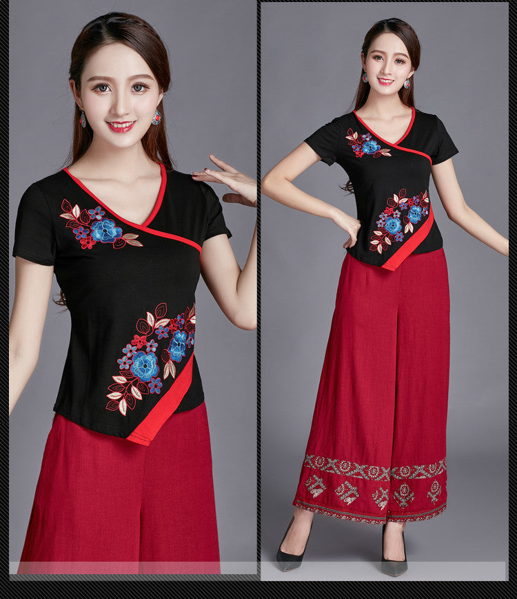 Plus Size Asymmetric Chinese Top – Pluspreorder