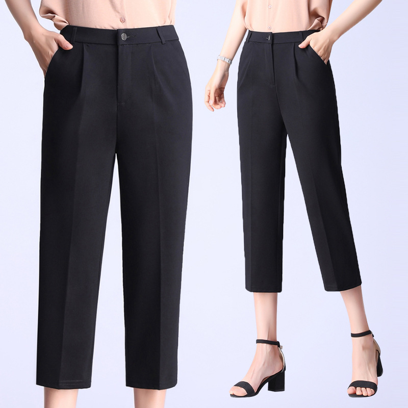 (M-9XL) Plus Size Black 3/4 Trousers Pants (EXTRA BIG SIZE) – Pluspreorder