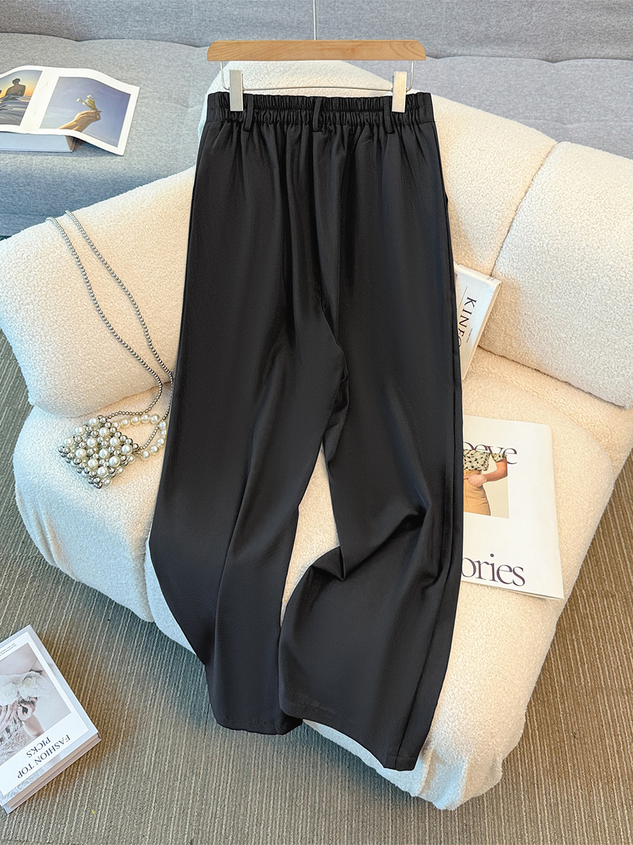 Plus Size Black Stretch Band Long Trouser Pants (Extra Big Size ...