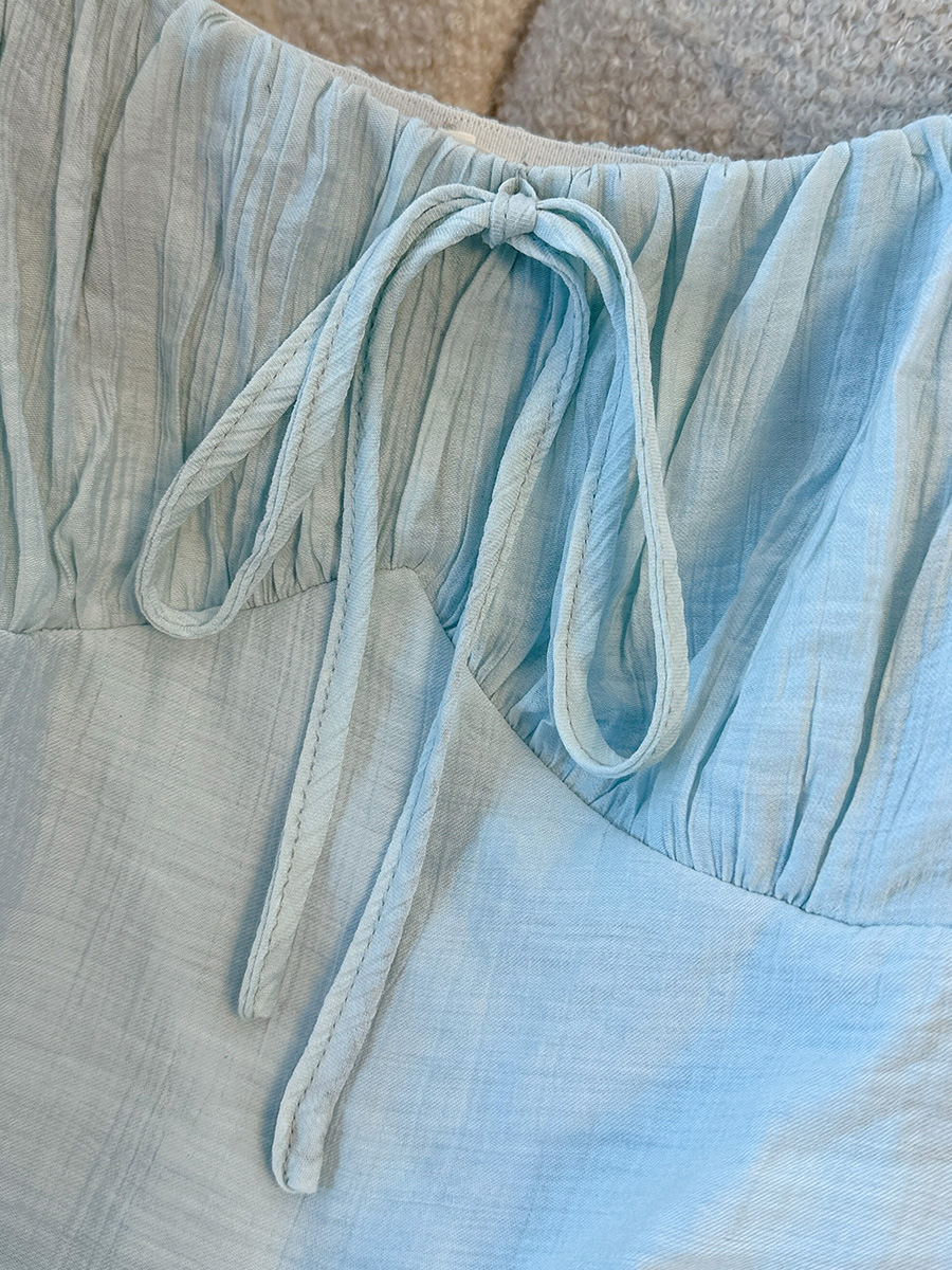 Plus Size Blue Frills Cottage Core Square Neck Dress (EXTRA BIG SIZE ...