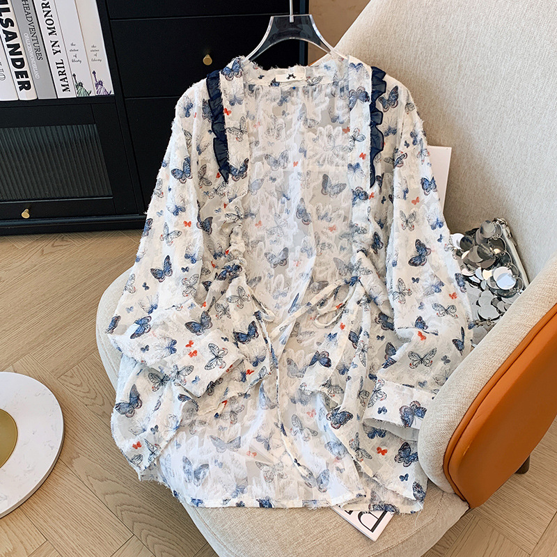 Plus Size Butterfly Jacket And Dress Set (EXTRA BIG SIZE) – Pluspreorder