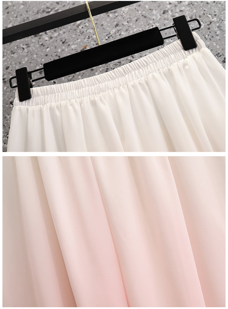 Plus Size Chinese Cheongsam Blouse and Matching Skirt Set – Pluspreorder