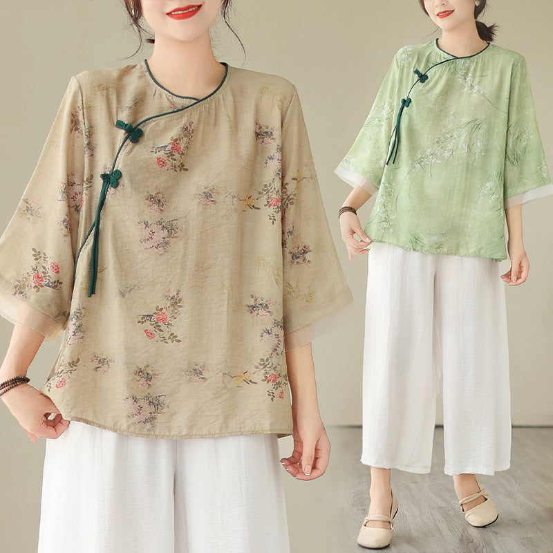 Plus Size Oriental Chinese Cheongsam Blouse – Pluspreorder