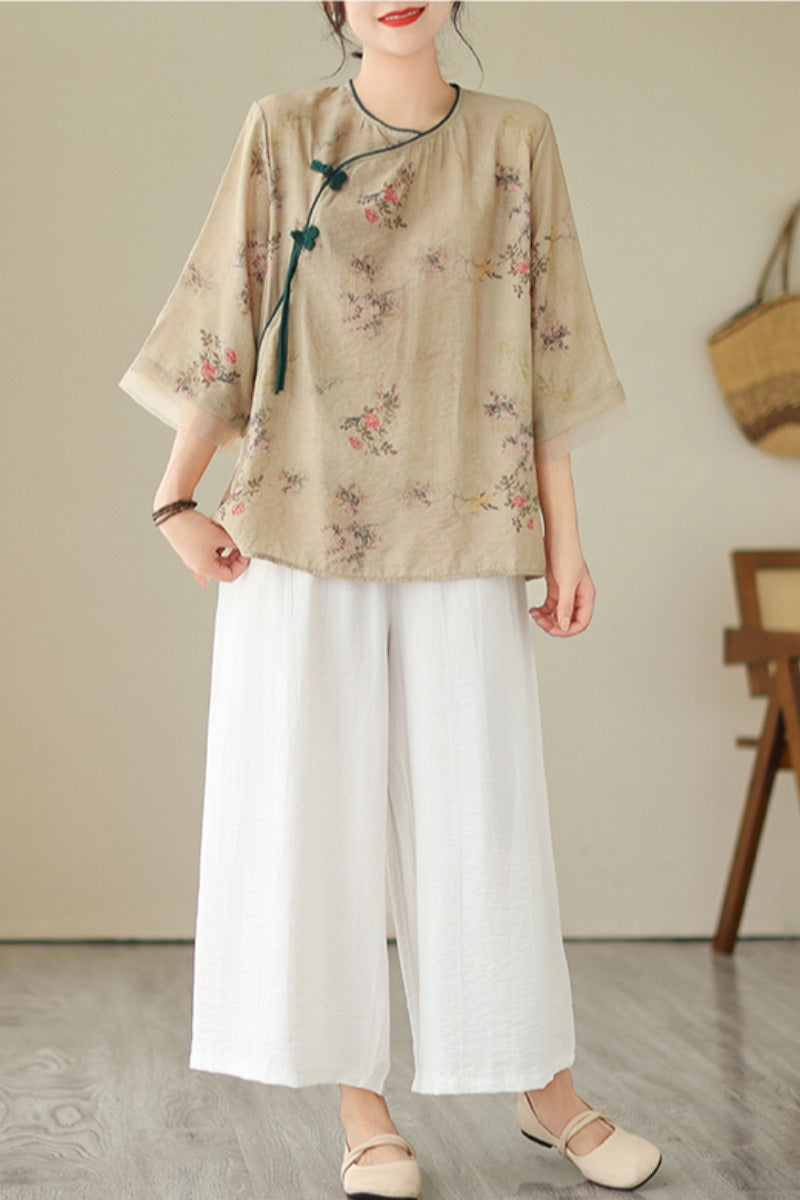 Plus Size Oriental Chinese Cheongsam Blouse – Pluspreorder