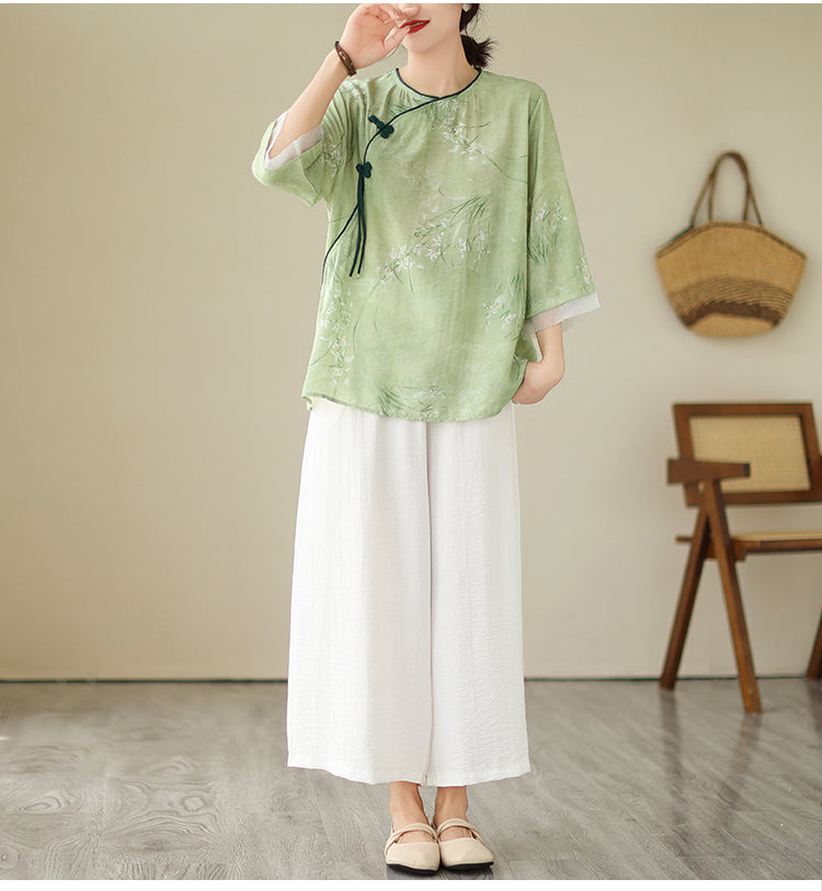 Plus Size Oriental Chinese Cheongsam Blouse – Pluspreorder