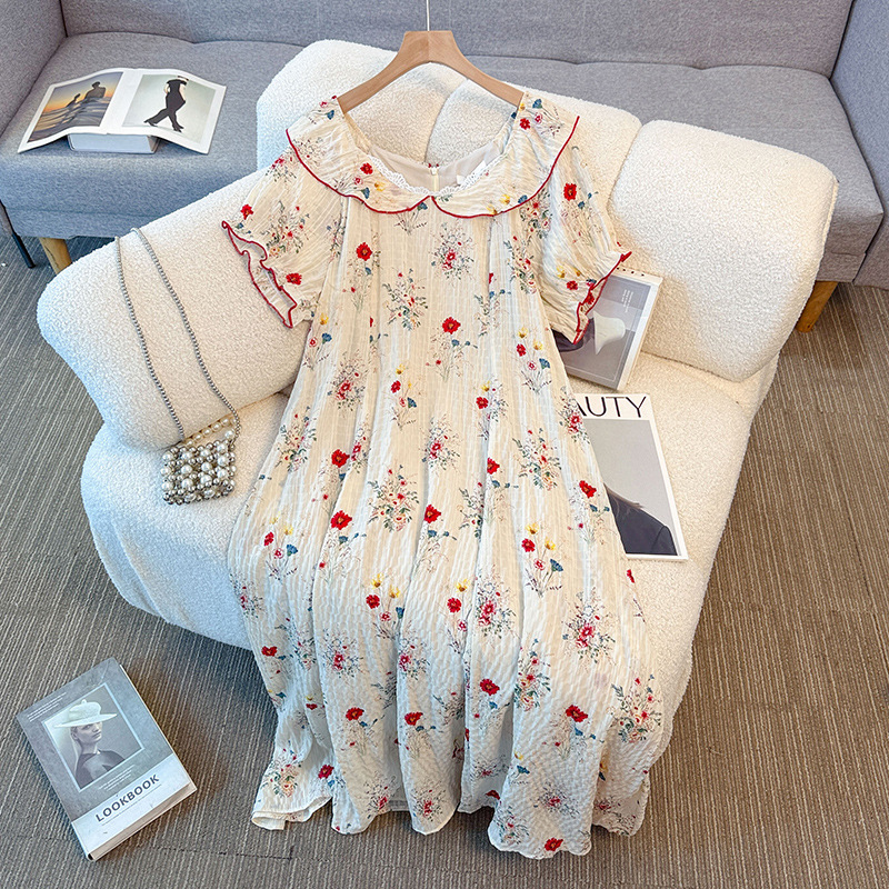 Plus Size Collar Ditsy Floral Vintage Dress (EXTRA BIG SIZE) – Pluspreorder