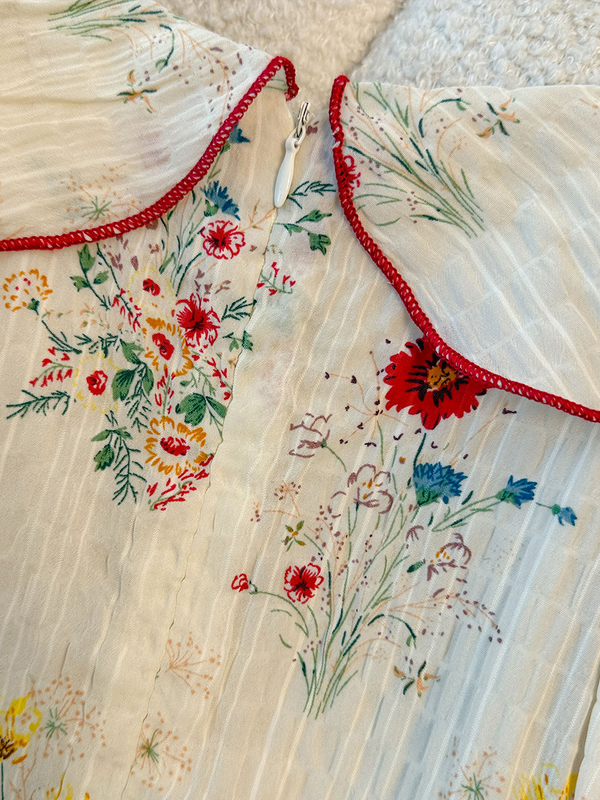 Plus Size Collar Ditsy Floral Vintage Dress (EXTRA BIG SIZE) – Pluspreorder