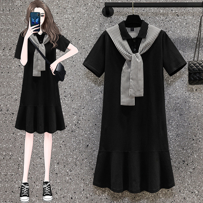 Plus Size Korean Mermaid Shirt Dress – Pluspreorder