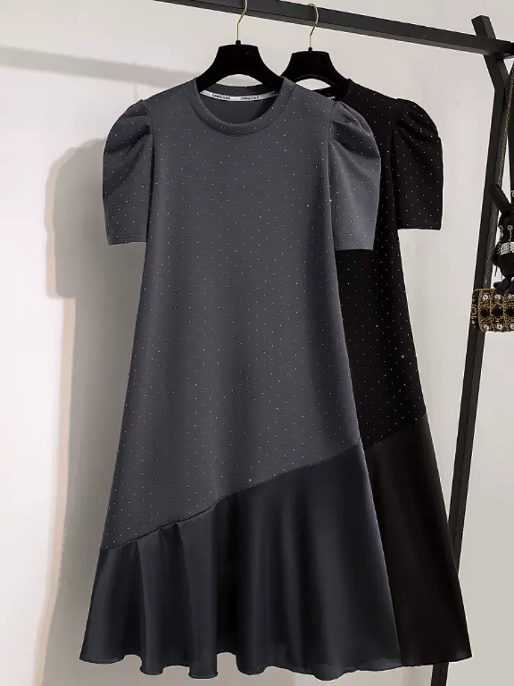 Plus Size Korean Embellished Mermaid Dress – Pluspreorder