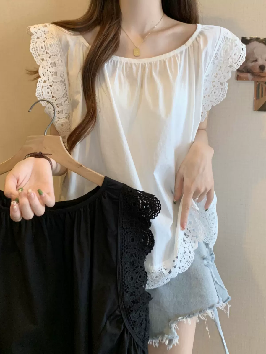 Plus Size Lace A Line Blouse – Pluspreorder