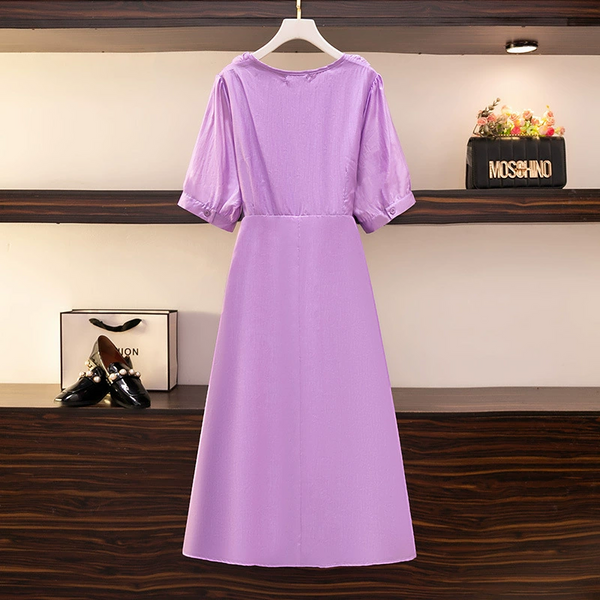Plus Size Lavender Purple Dress Extra Big Size Pluspreorder 7392
