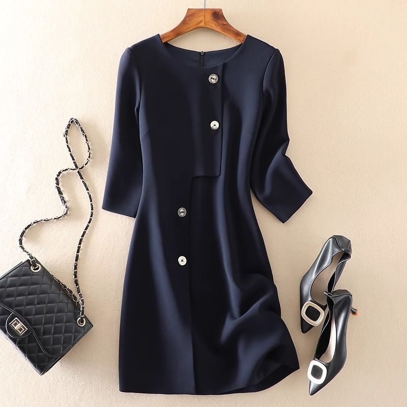 Plus Size Navy Office Shift Dress – Pluspreorder