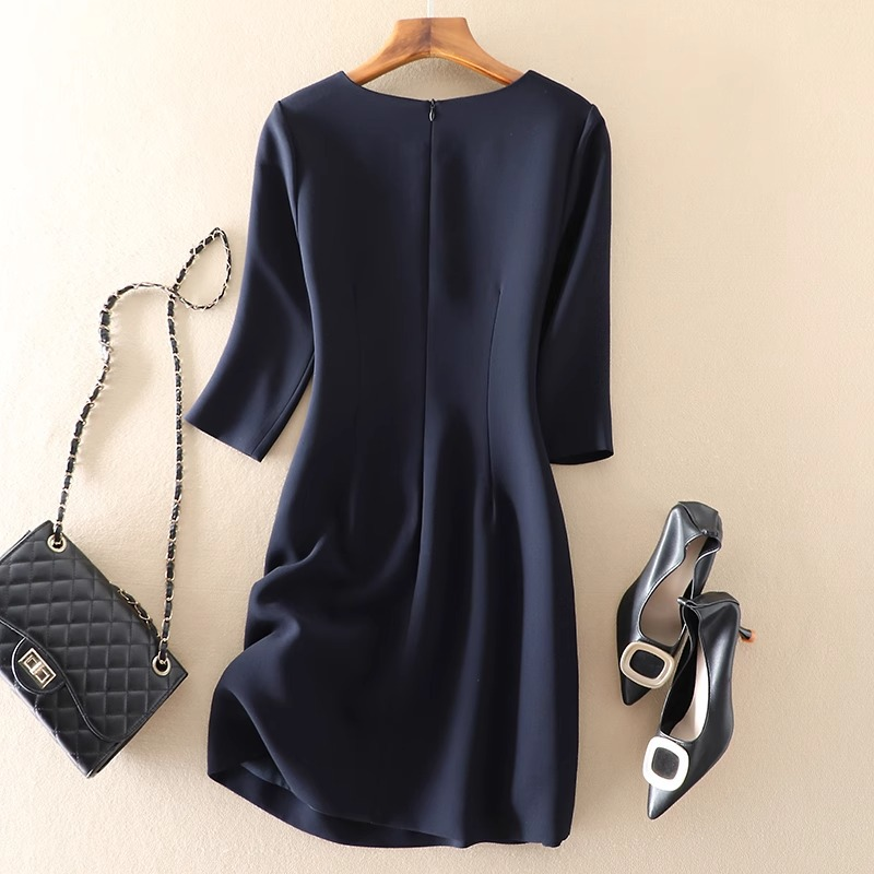 Plus Size Navy Office Shift Dress – Pluspreorder