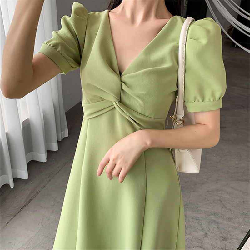 Plus Size Twist Bust A Line Dress – Pluspreorder