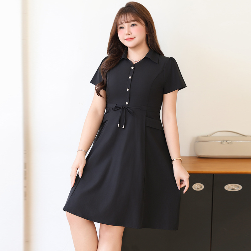 Plus Size Work A Line Shirt Dress (EXTRA BIG SIZE) – Pluspreorder
