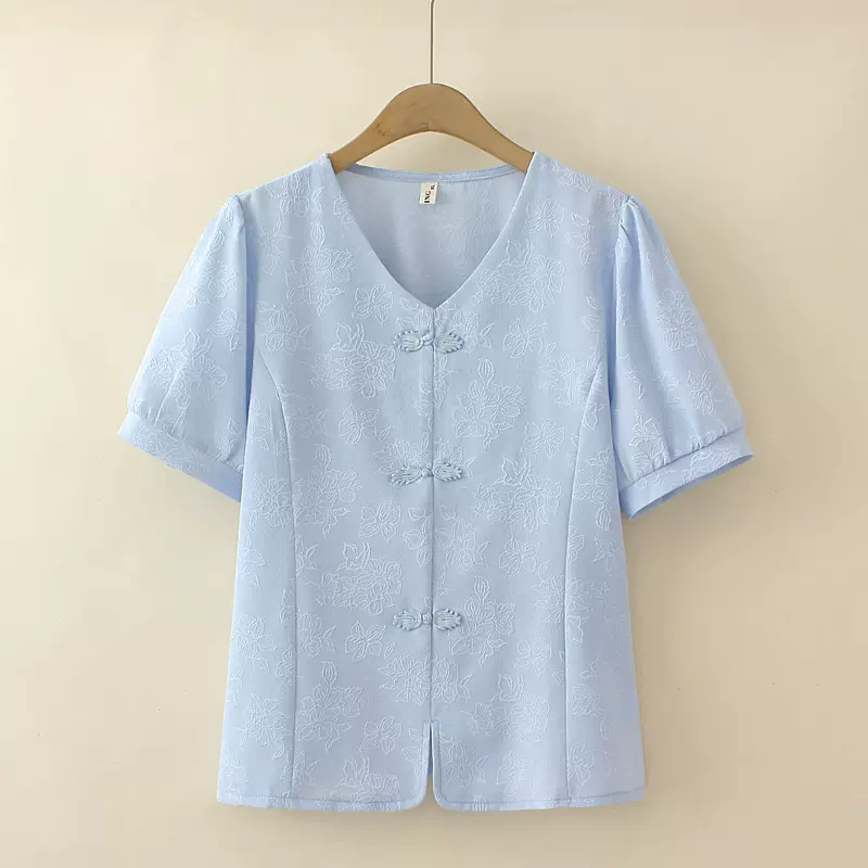 (XL-4XL) Plus Size Modern Qipao V Neck Blouse (EXTRA BIG SIZE ...