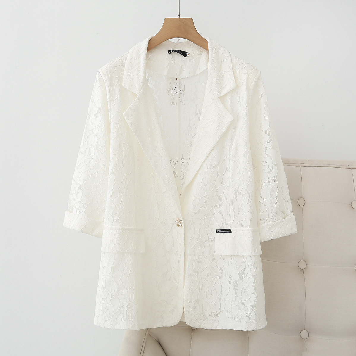 (XL-5XL) Plus Size Lace Blazer (EXTRA BIG SIZE) – Pluspreorder