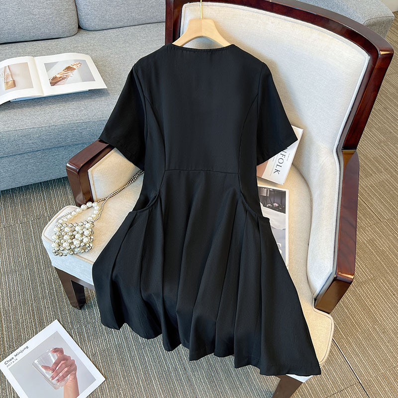 (XL-7XL) Plus Size Black Kpop Black Dress (EXTRA BIG SIZE) – Pluspreorder