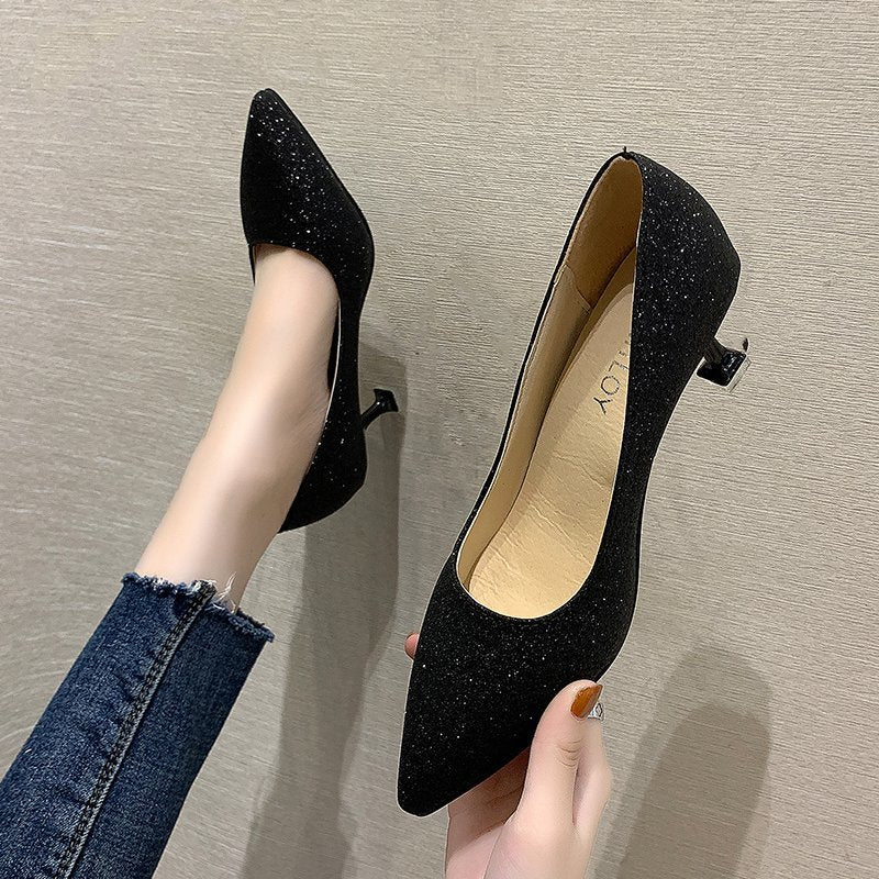 (35-45) Plus Size Sparkles Stiletto High Heels – Pluspreorder