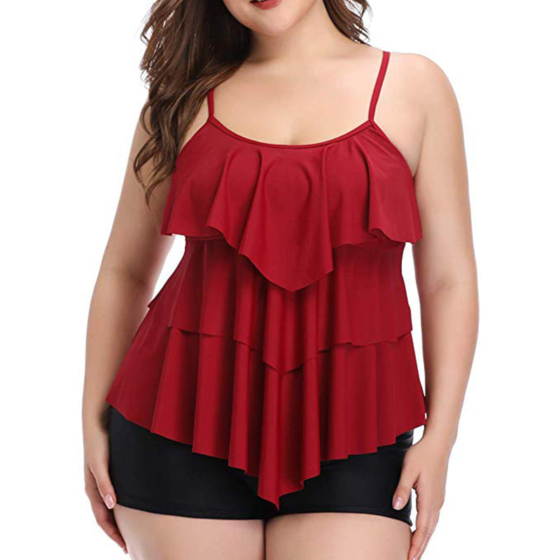 Plus Size Frill Tankini – Pluspreorder