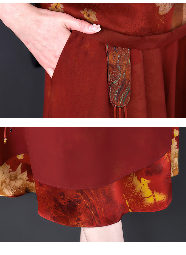 Plus Size Oriental Cheongsam Blouse and Skirt Set – Pluspreorder