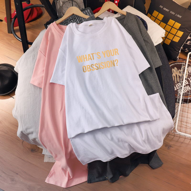 Leon Plus Size Words Cotton Short Sleeve Midi T Shirt Dress – Pluspreorder
