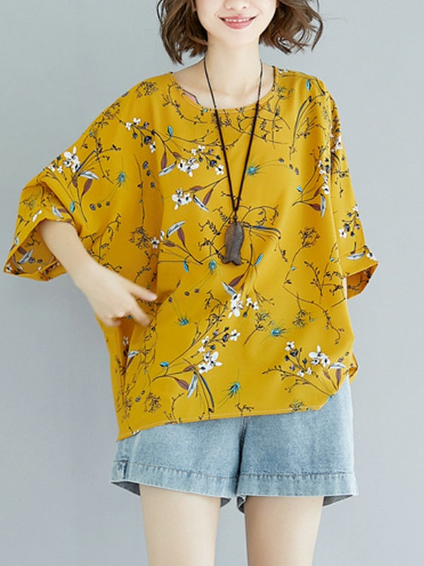 Kailynn Plus Size Chiffon Floral Blouse (EXTRA BIG SIZE) – Pluspreorder
