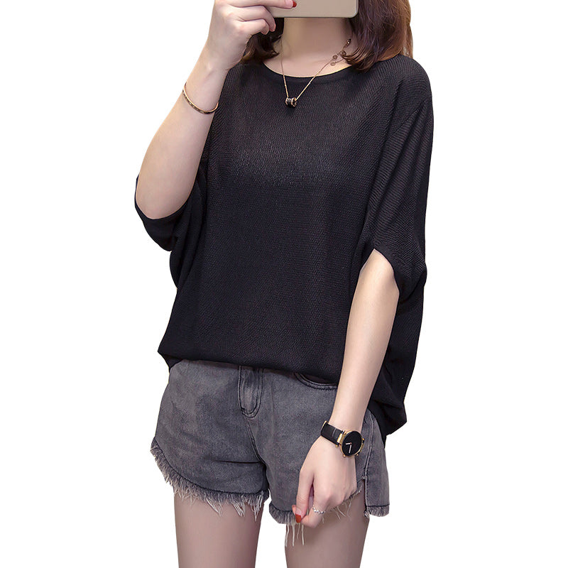 Korrelia Plus Size Knit Batwing Mid Sleeve Top – Pluspreorder