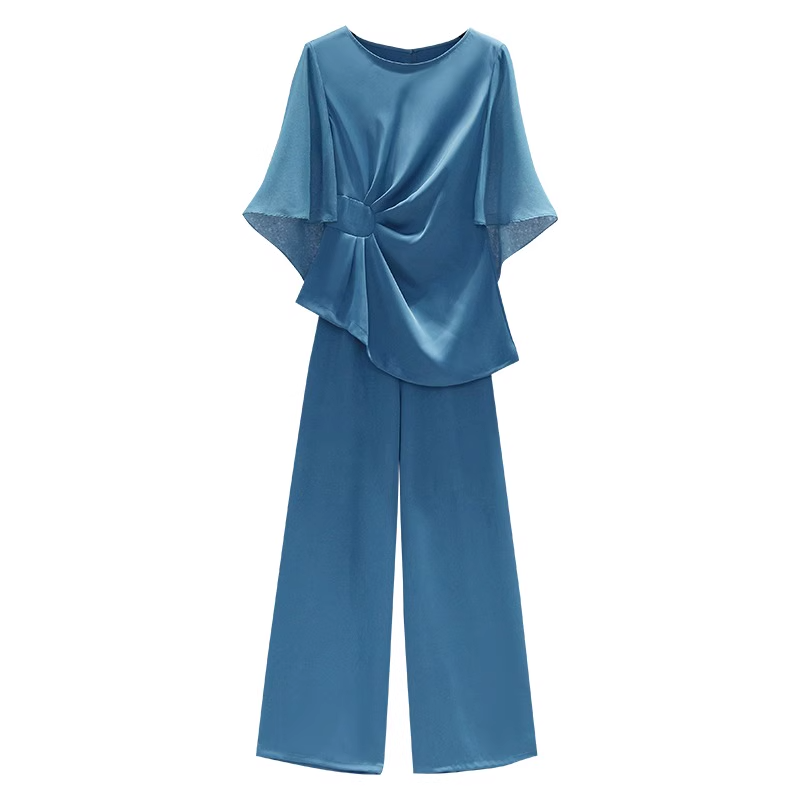 Plus Size Blouse And Pants Set Pluspreorder