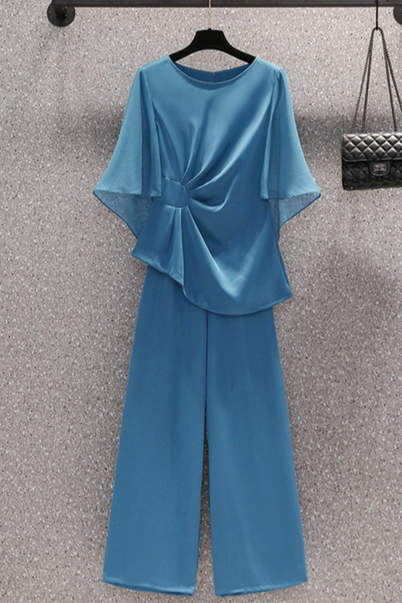 Plus Size Blouse And Pants Set Pluspreorder