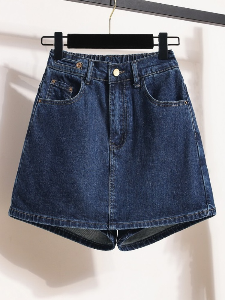 Plus Size Denim Mini Skorts – Pluspreorder