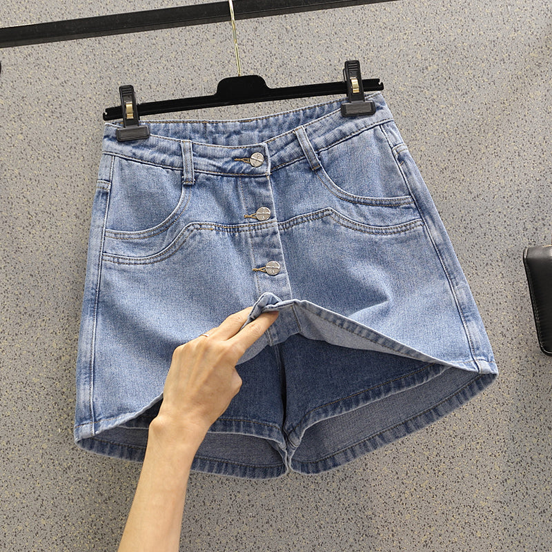 Plus Size Denim Skorts Pluspreorder