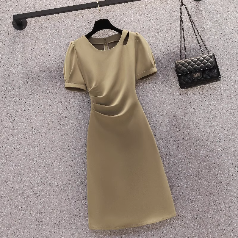 Plus Size Gathered Cut Out Drape Dress – Pluspreorder