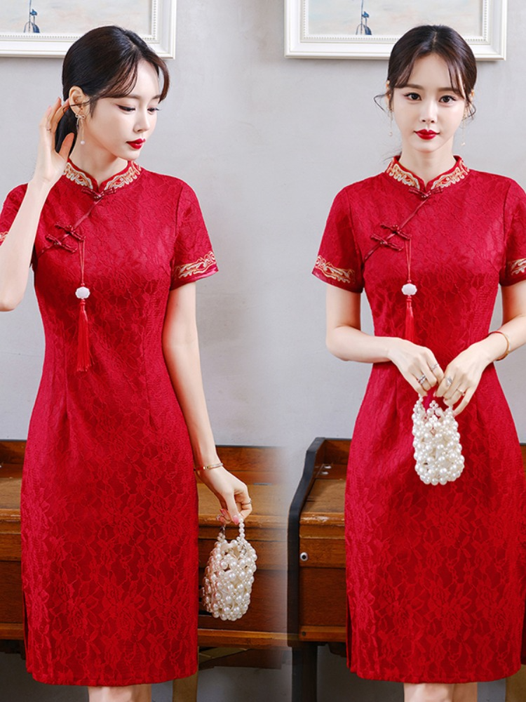 Plus Size Gold Embroidered Cheongsam Qipao Dress – Pluspreorder