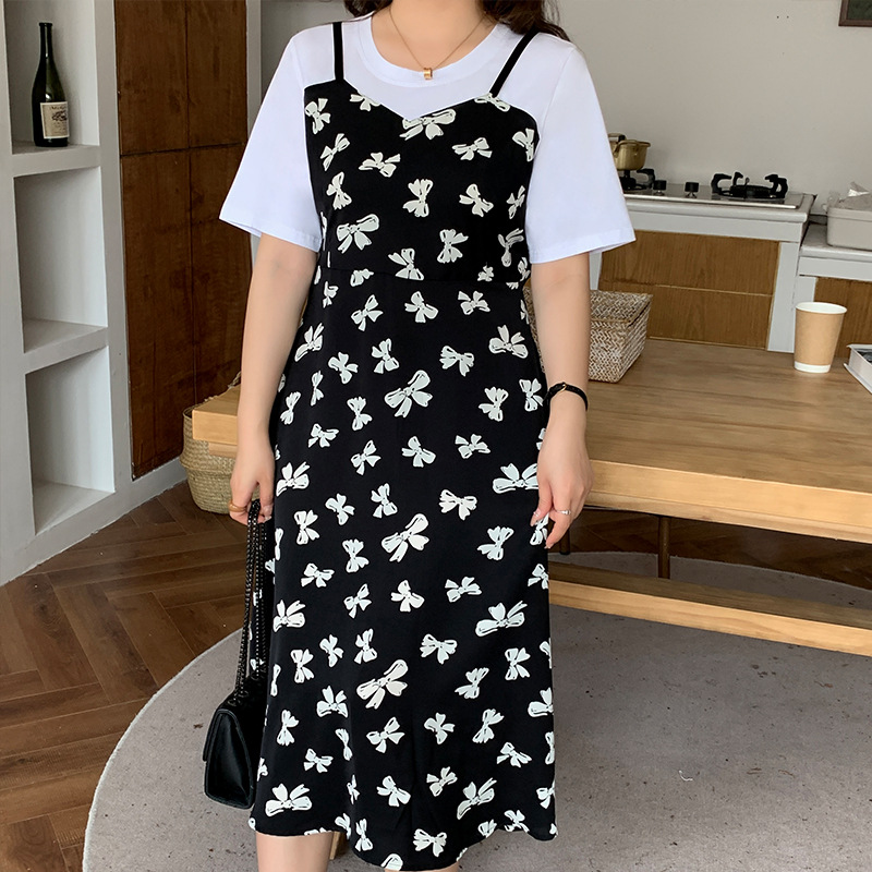 Plus Size Korean Ribbon Midi Dress (Extra Big Size) – Pluspreorder