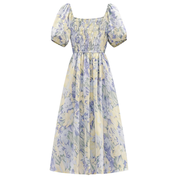 Plus Size Korean Square Neck Floral Dress Pluspreorder