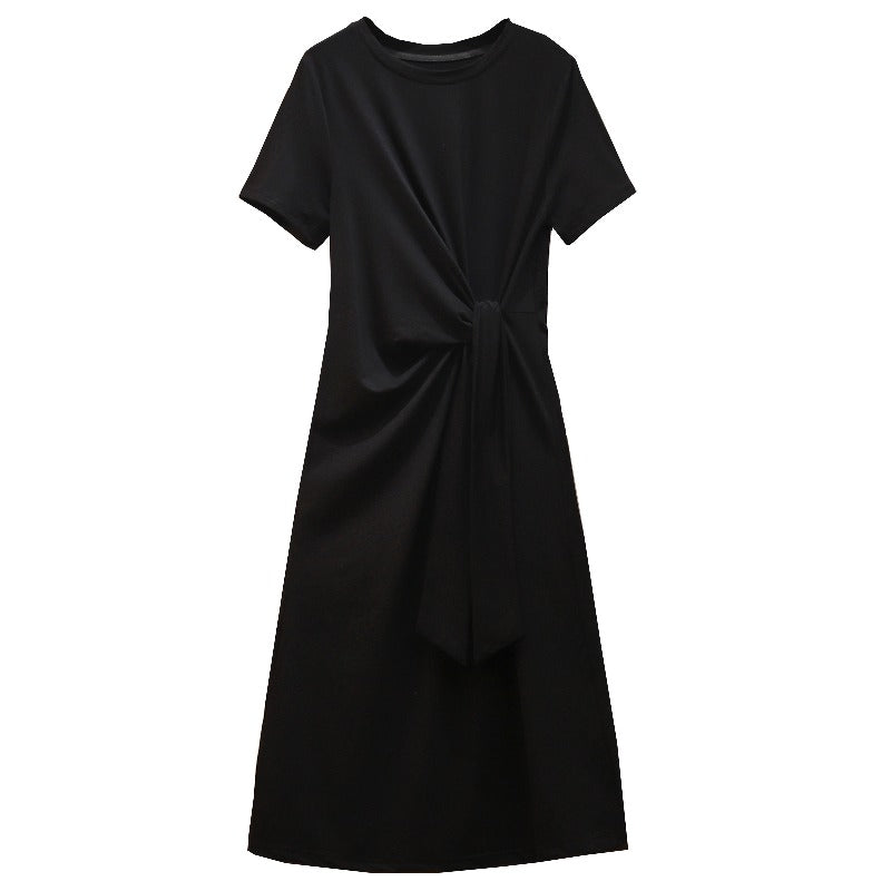 Plus Size Korean Tie Front Midi Dress Pluspreorder