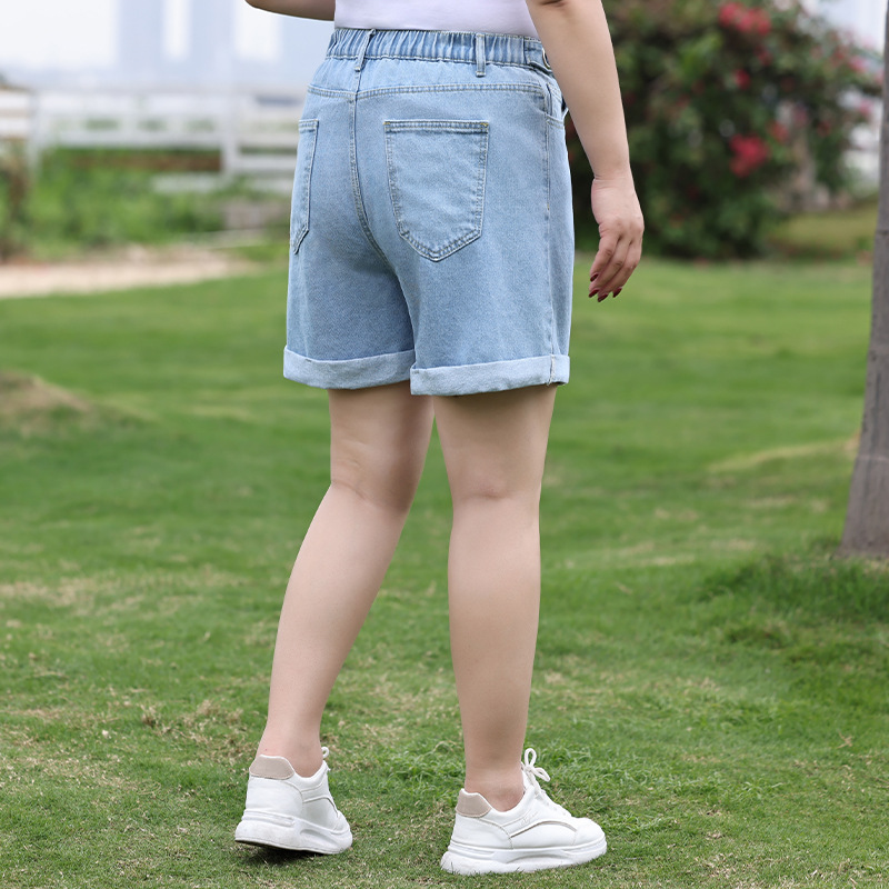Plus Size Minimalist Denim Mid Shorts (Extra Big Size) – Pluspreorder