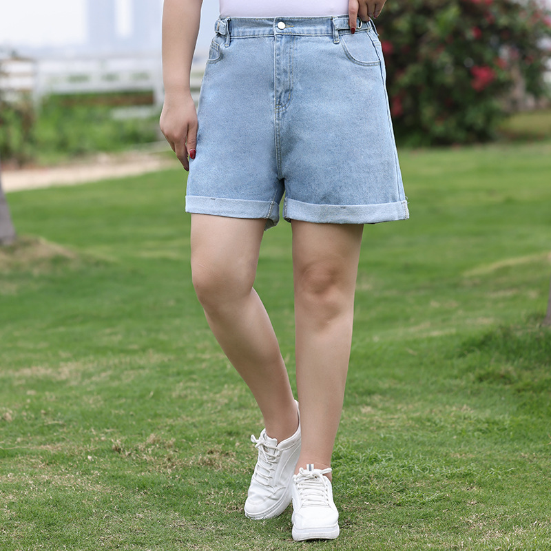 Plus Size Minimalist Denim Mid Shorts (Extra Big Size) – Pluspreorder