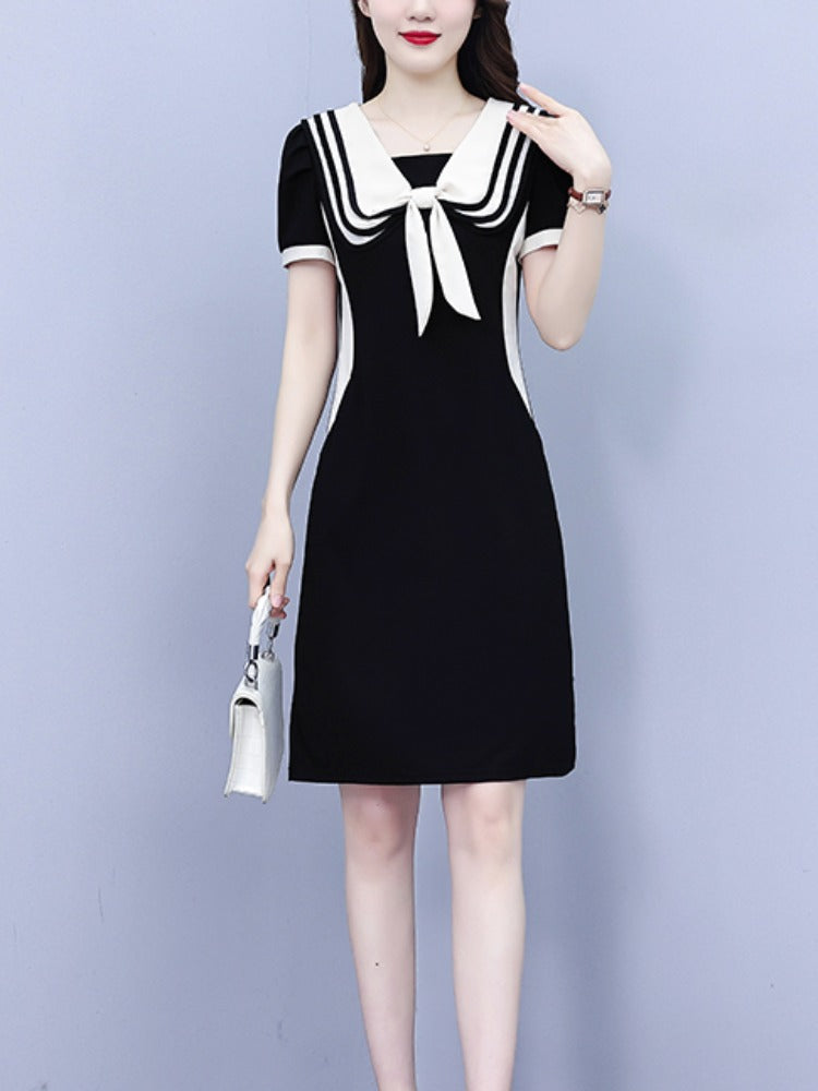 Plus Size Mod Sailer Bow Pocket Dress – Pluspreorder