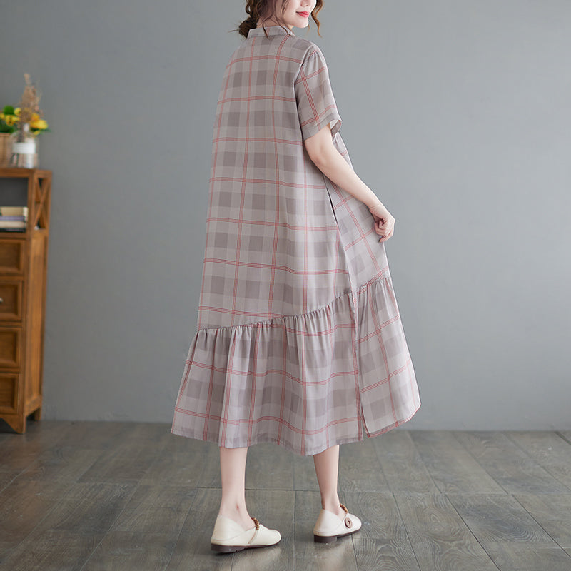 Plus Size Vintage Checks Mermaid Qipao Dress – Pluspreorder