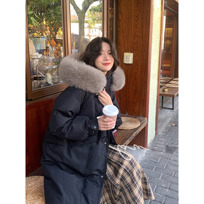 Plus size korean down fur winter padded jacket – Pluspreorder