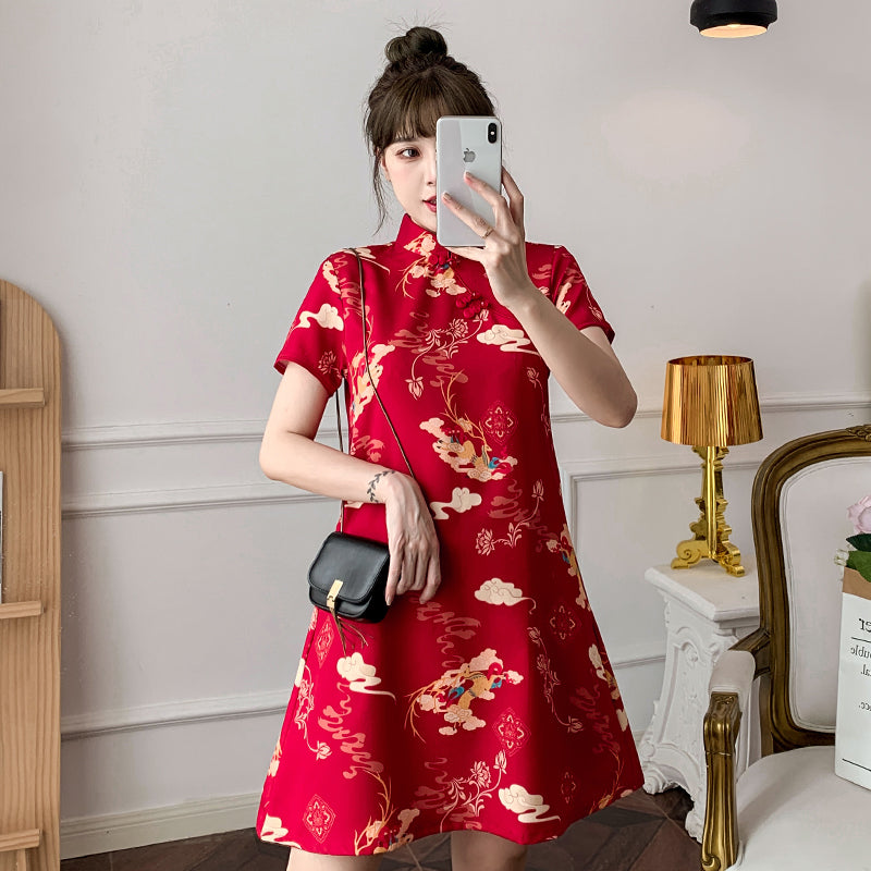 Plus size red cheongsam dress – Pluspreorder