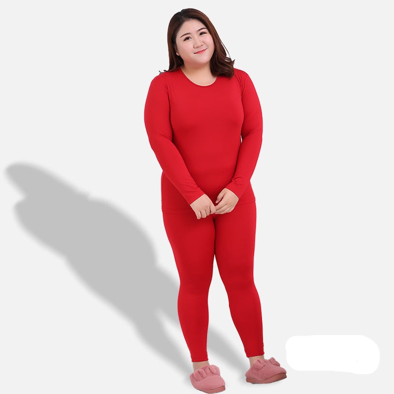 Plus size thermal fleece thick top and leggings set (EXTRA BIG SIZE ...