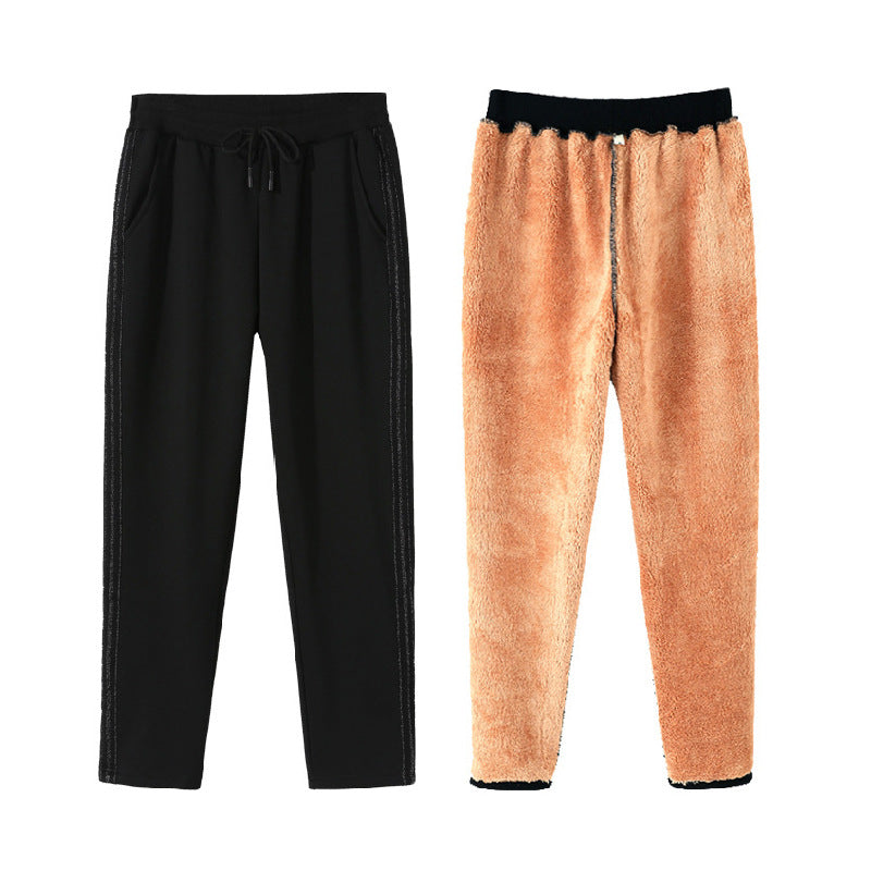 Plus size ultra thick furry fleece inside pants (EXTRA BIG SIZE ...