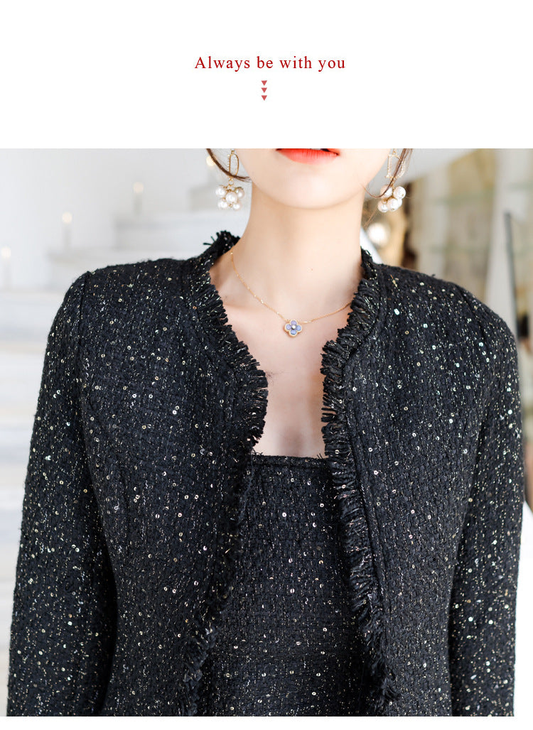 Plus Size Tweed Jacket and Dress Set – Pluspreorder