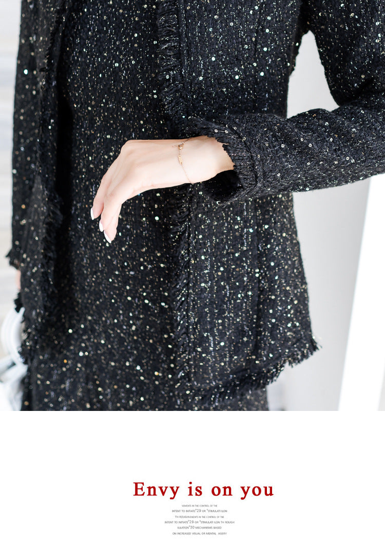 Plus Size Tweed Jacket and Dress Set – Pluspreorder